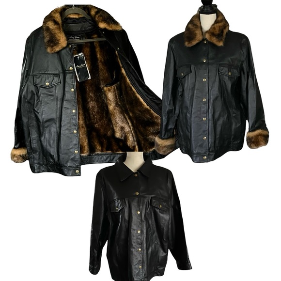 Terry Lewis | Jackets & Coats | Nwt Leather Jacketcoat With Removable ...
